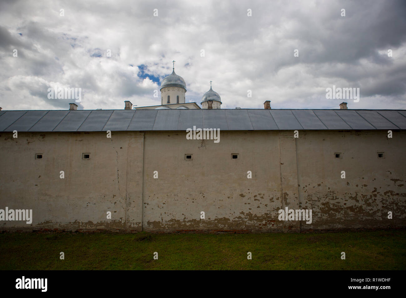 Wall of the St. George's (Yuriev) Monastery Stock Photo - Alamy