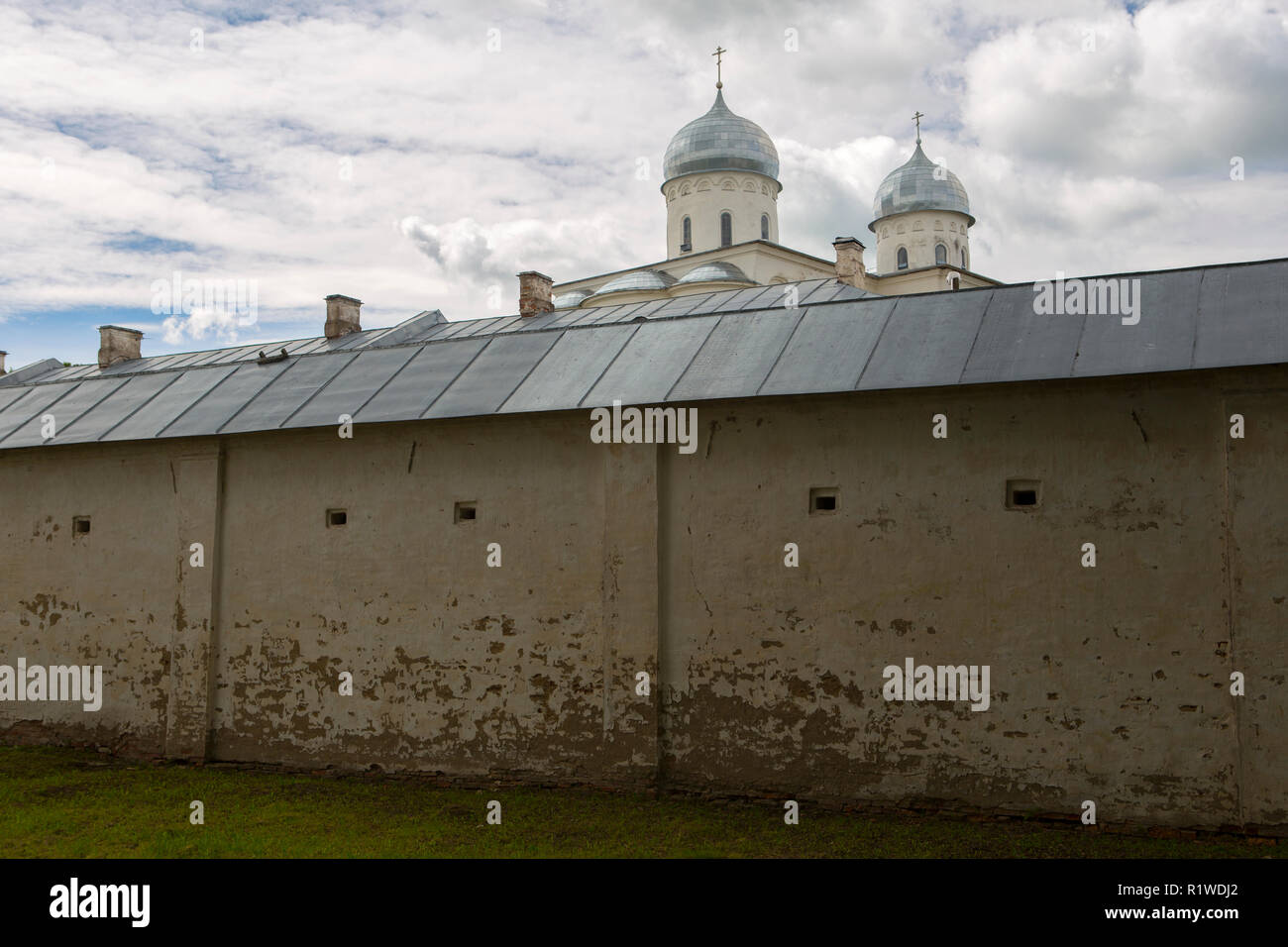 Wall of the St. George's (Yuriev) Monastery Stock Photo - Alamy