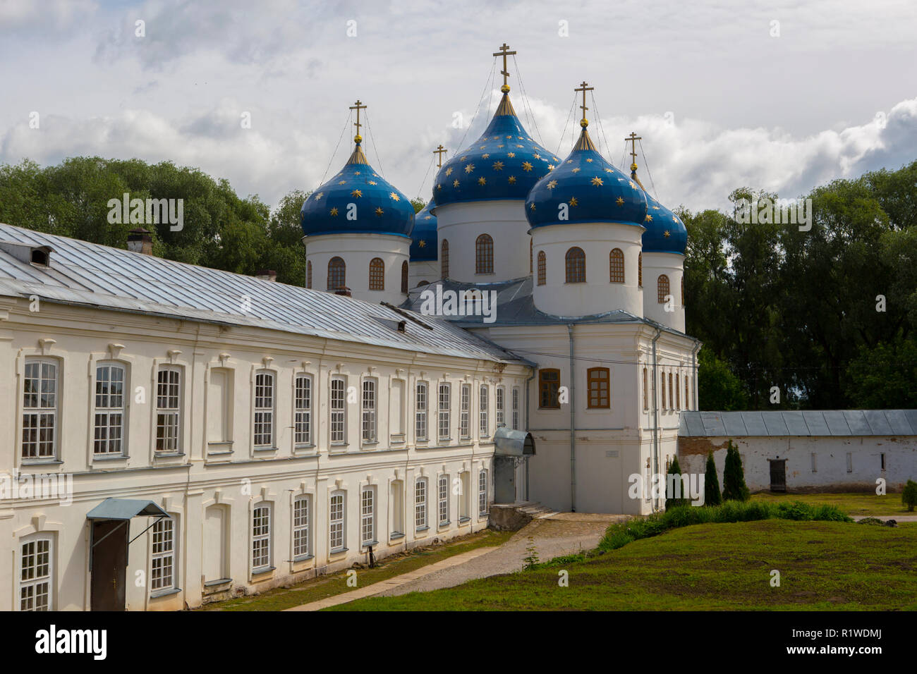 Cross Exaltation cathedral in Yuriev monastery Stock Photo - Alamy