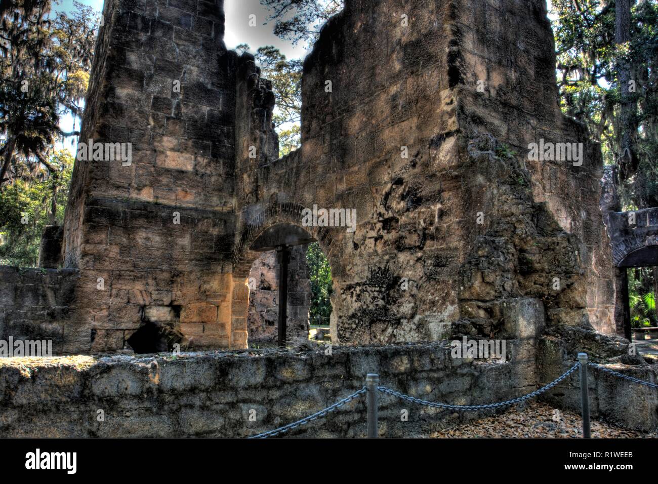 Bulow Plantation ruins, Florida Stock Photo - Alamy