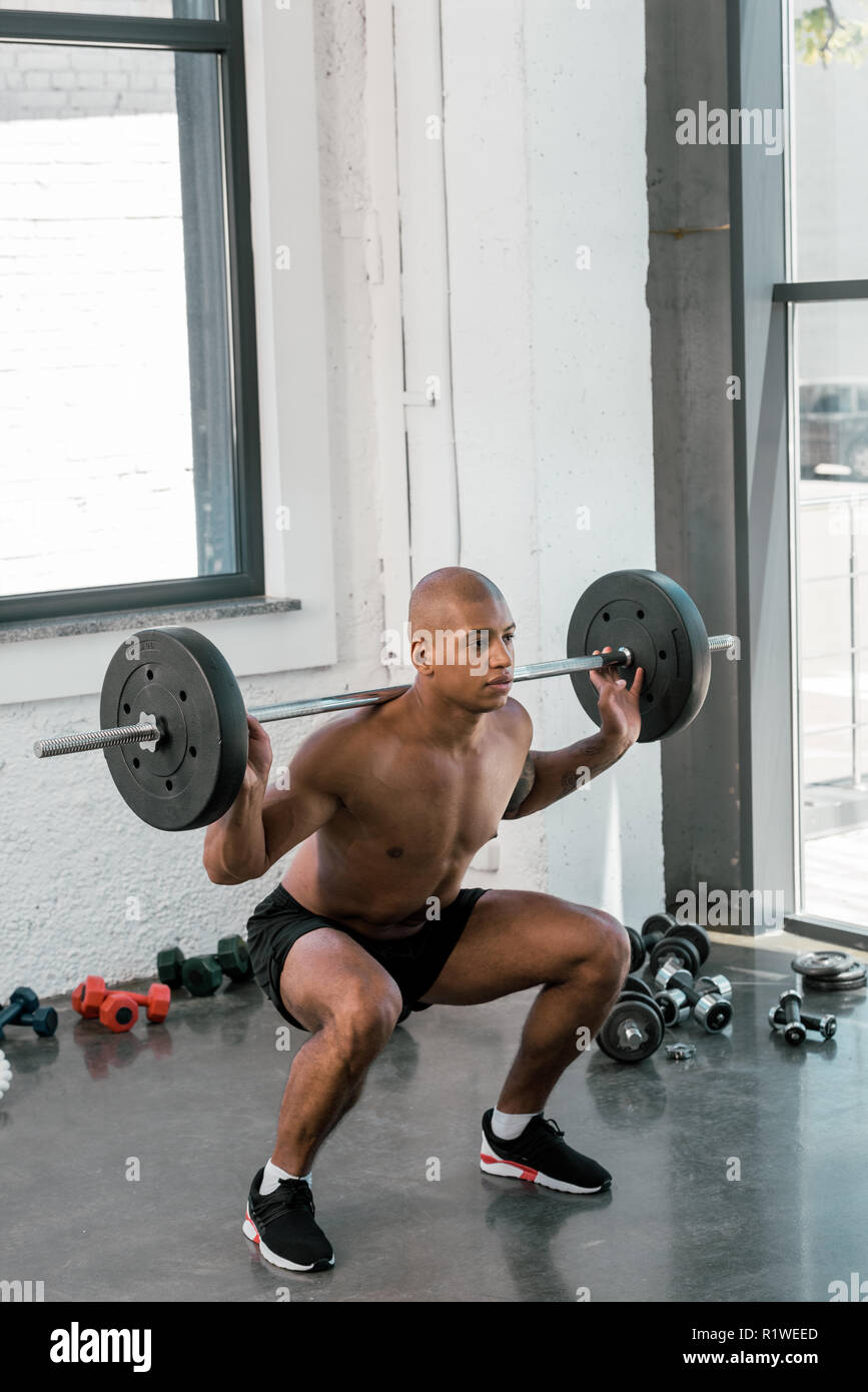 African american working out at the gym hi-res stock photography and ...