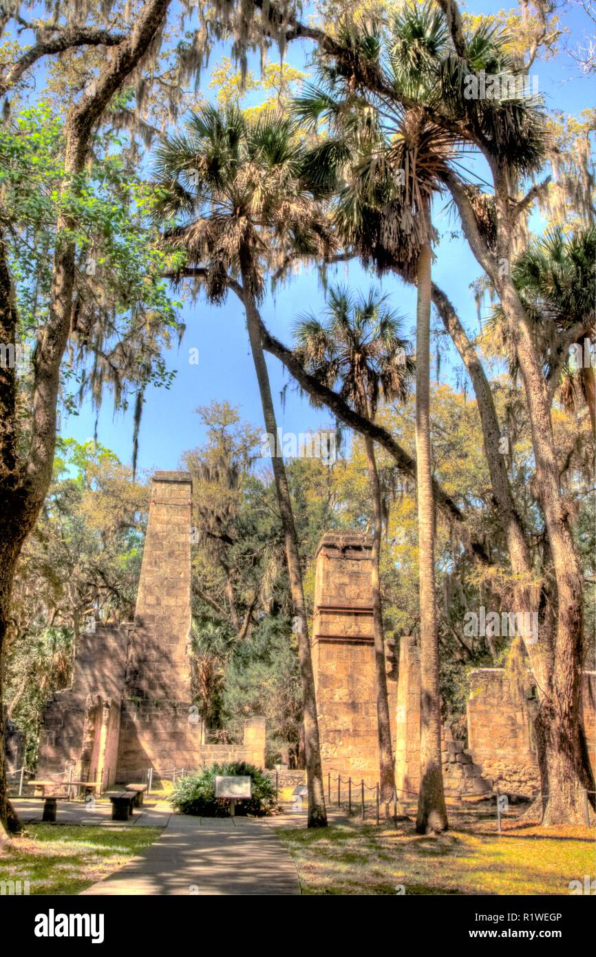 Bulow Plantation ruins, Florida Stock Photo - Alamy