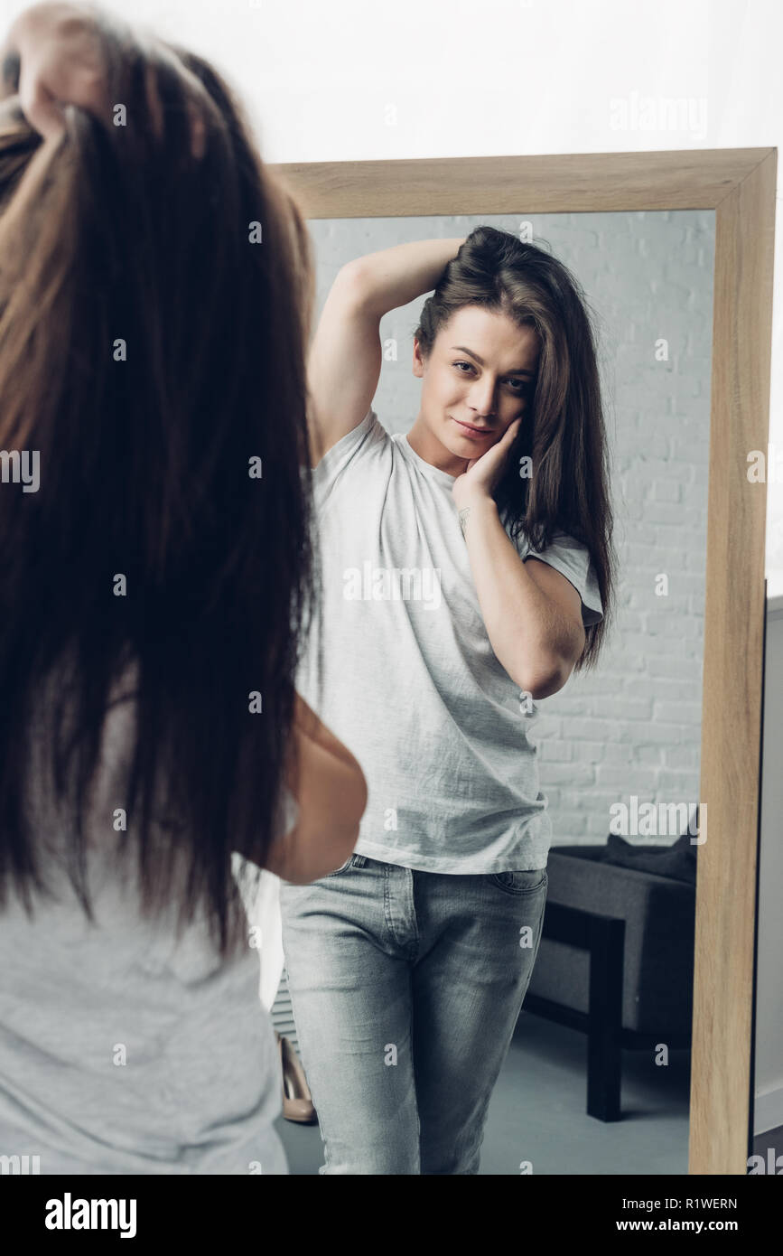 Transgender woman mirror hi-res stock photography and images - Alamy