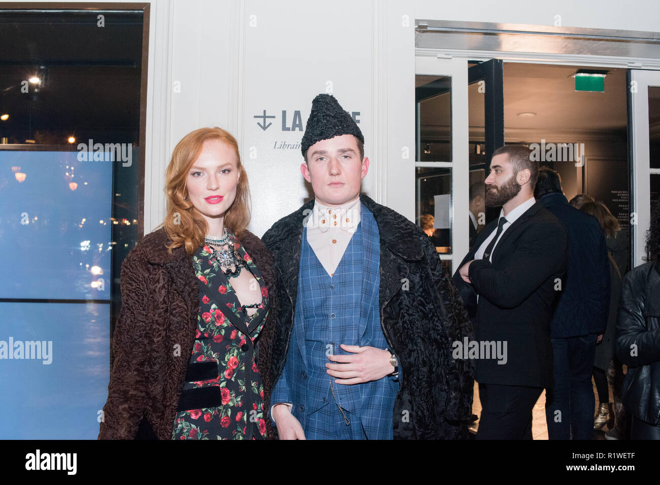 Sylvia Flote and Sigmund Oakeshott arrives to attend at the exhibition ...