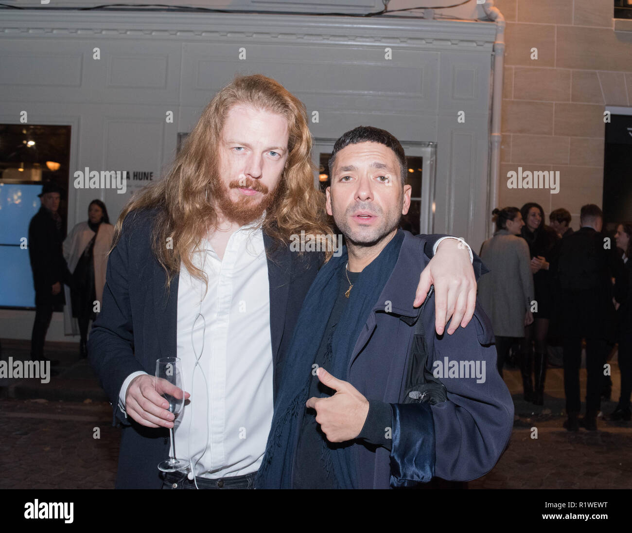 Dani Morla and sascha Linse arrives to attend at the exhibition of the ...