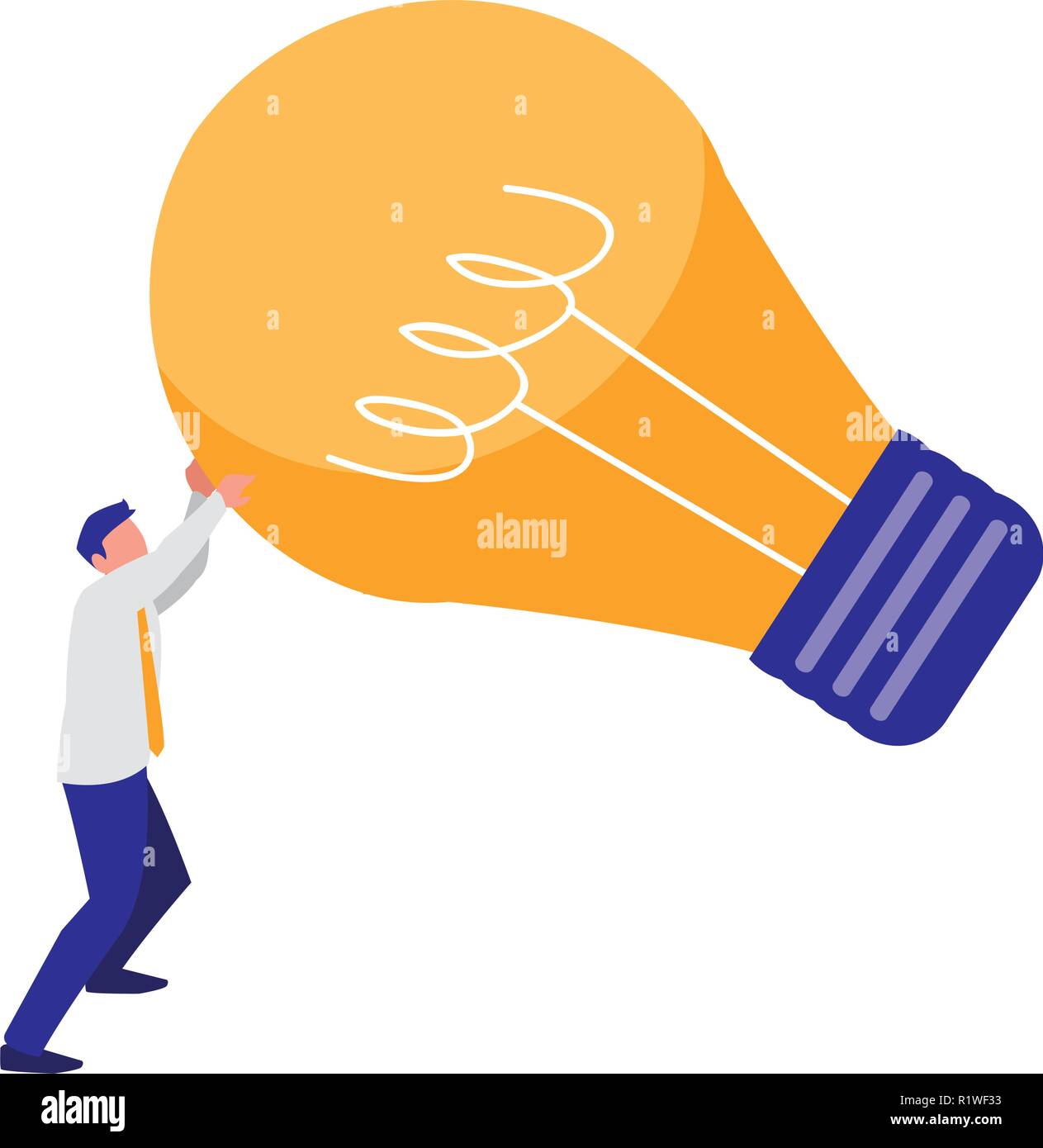 Businessman with light bulb design, Management corporate occupation and ...