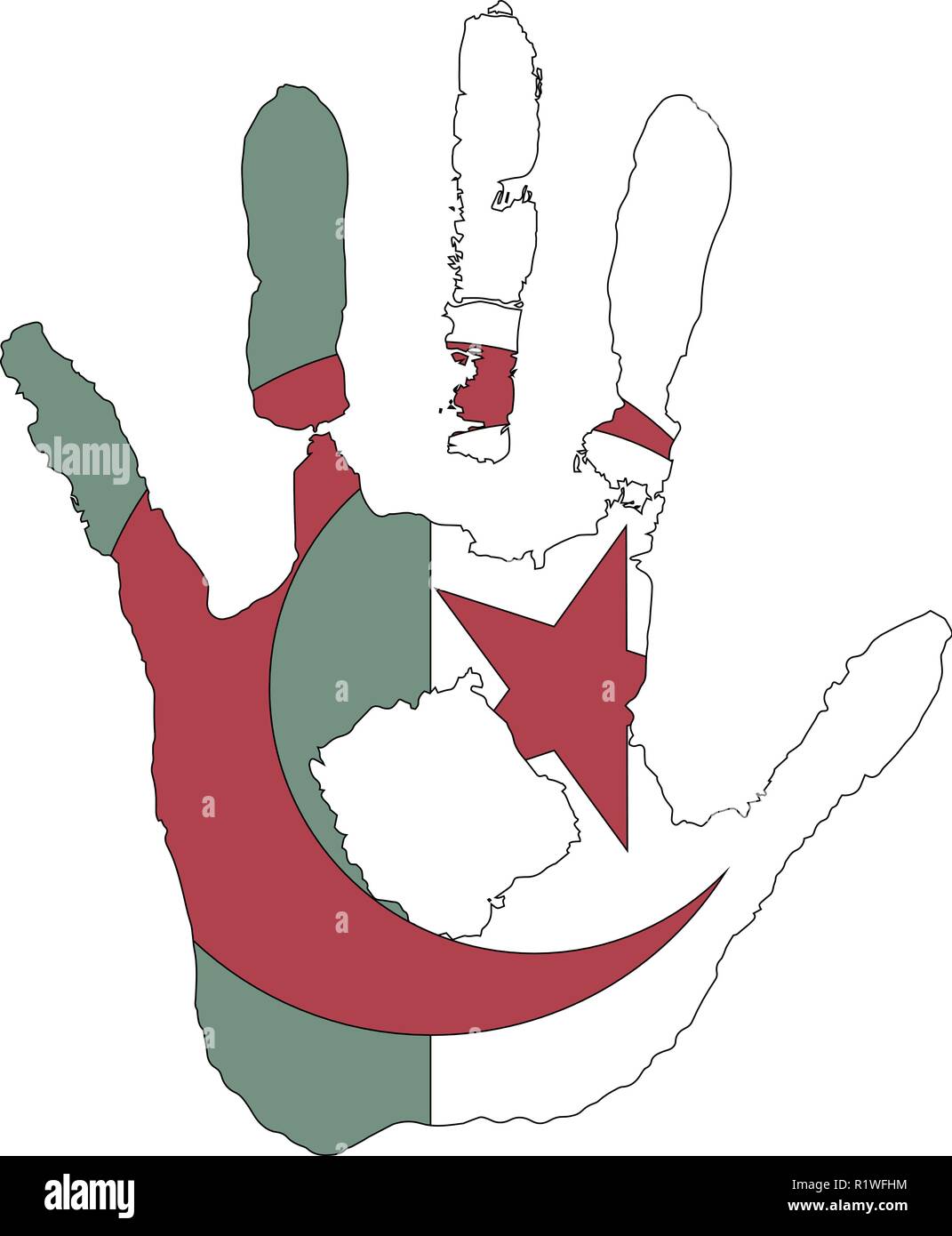 Handprint vector vectors hi-res stock photography and images - Alamy