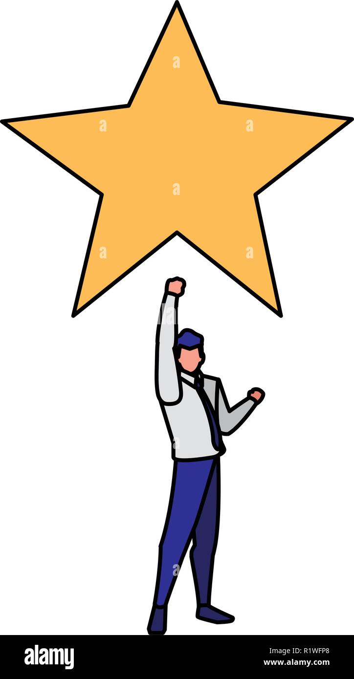 Businessman with star design, Management corporate occupation and job ...