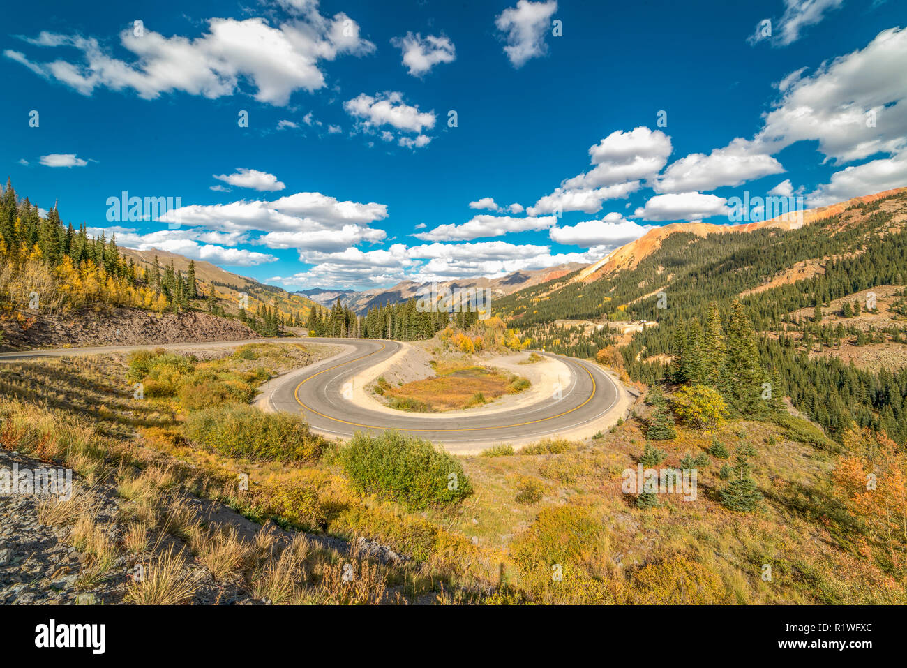 SEPT 18, 2018 - ROUTE 550 SILVERTON, COLORADO, USA - "Circular elevated ...