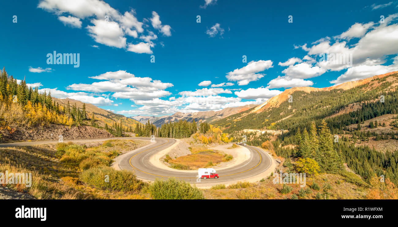 SEPT 18, 2018 - ROUTE 550 SILVERTON, COLORADO, USA - "Circular elevated ...