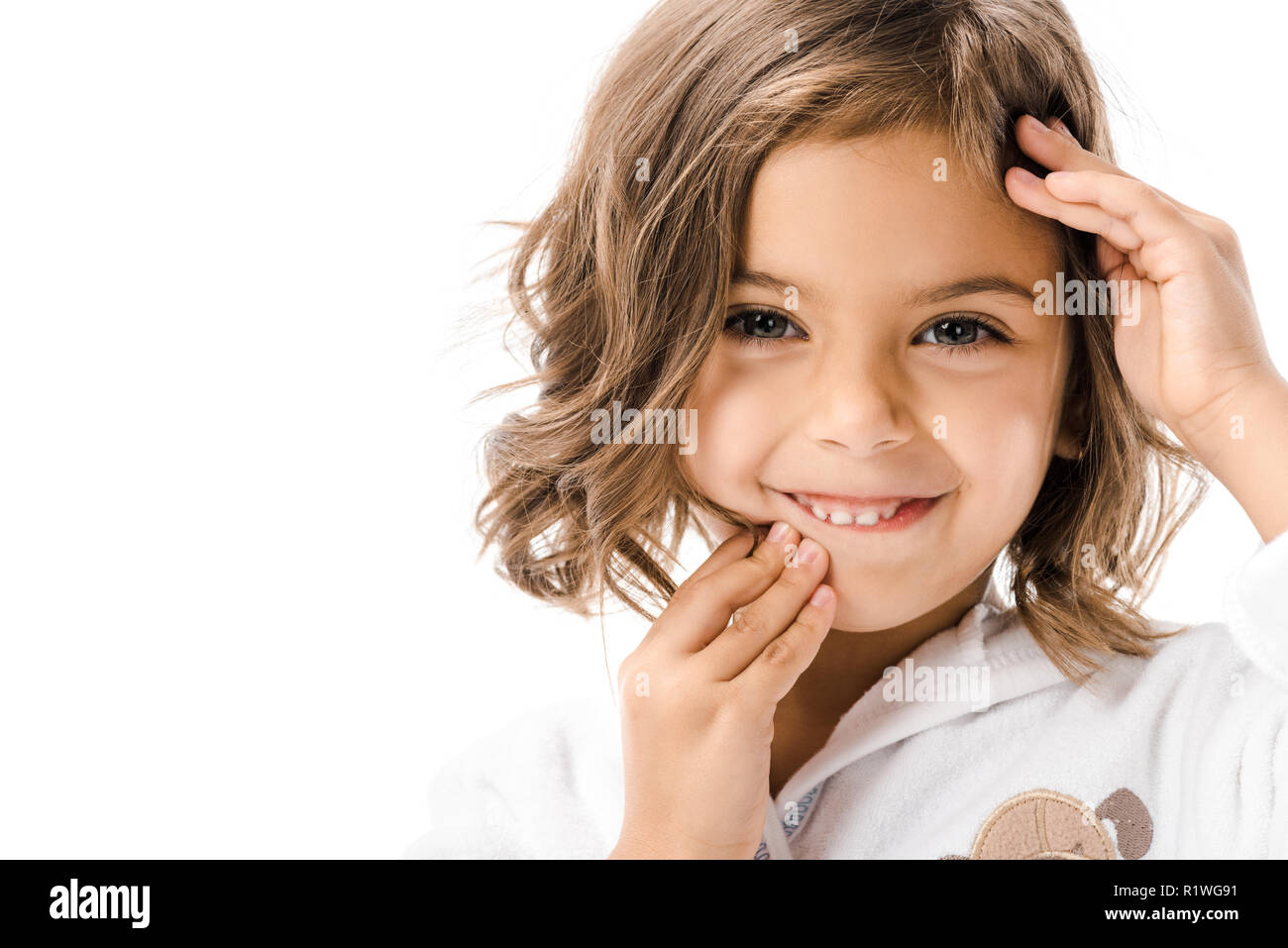 Child touching hi-res stock photography and images - Alamy