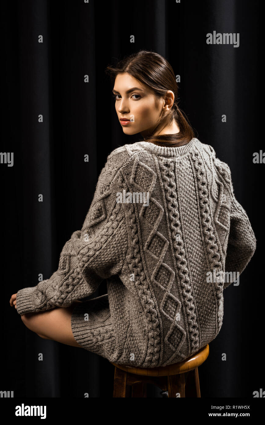 Woman Sitting Back View Bar High Resolution Stock Photography and ...