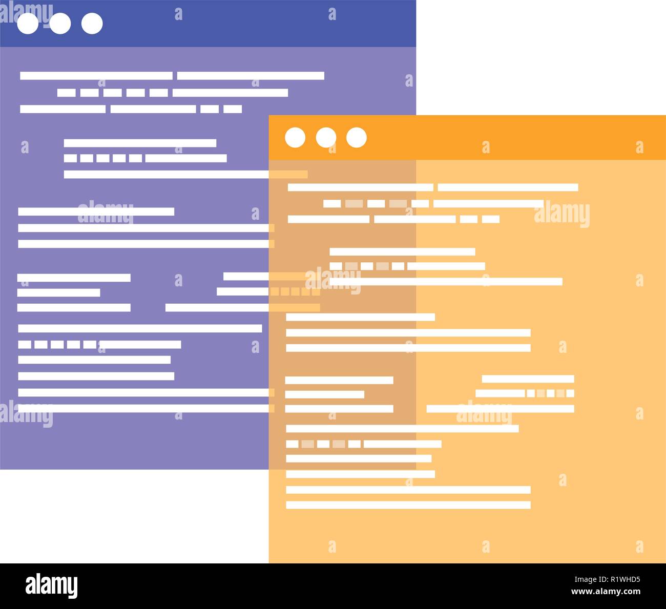 Online websites design, Concept of code technology internet media ...