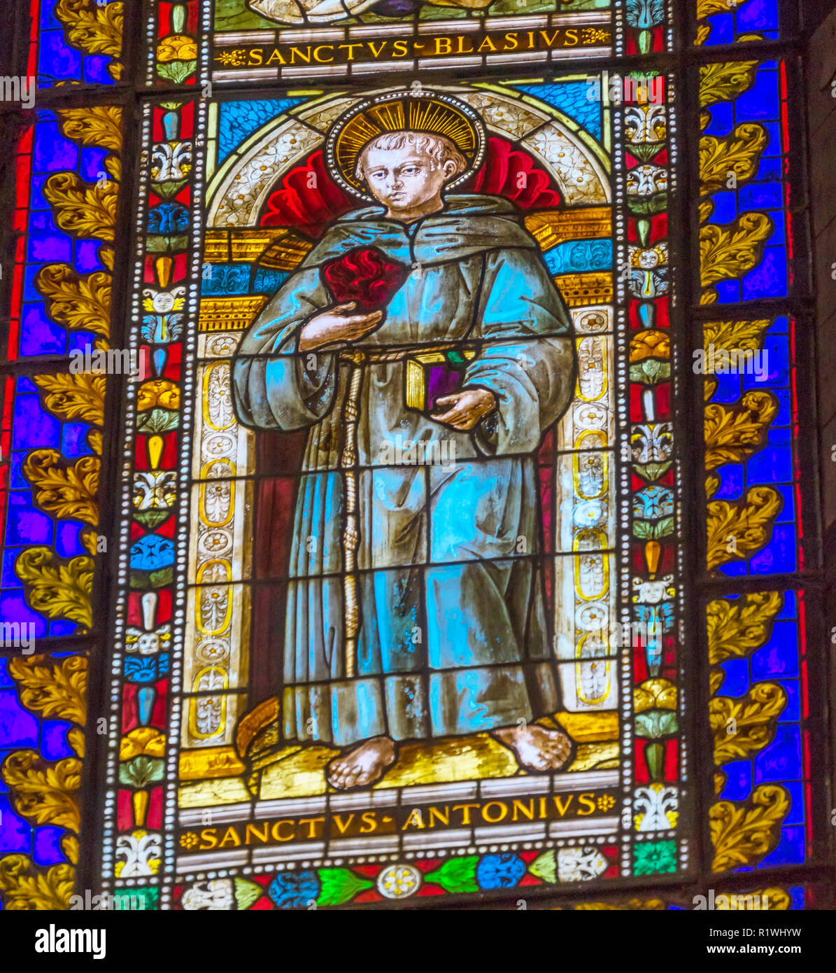 Saint Anthony Great Stained Glass Cathedral Church Siena Italy ...