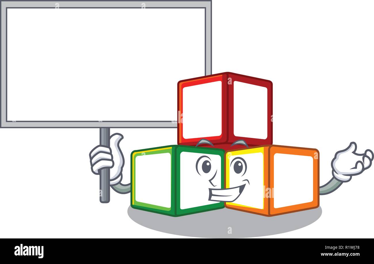 Bring board bright toy block bricks on cartoon Stock Vector Image & Art ...