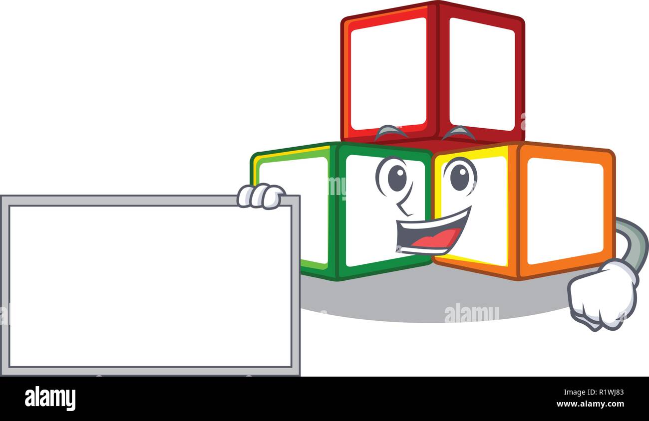 With board bright toy block bricks on cartoon Stock Vector Image & Art ...