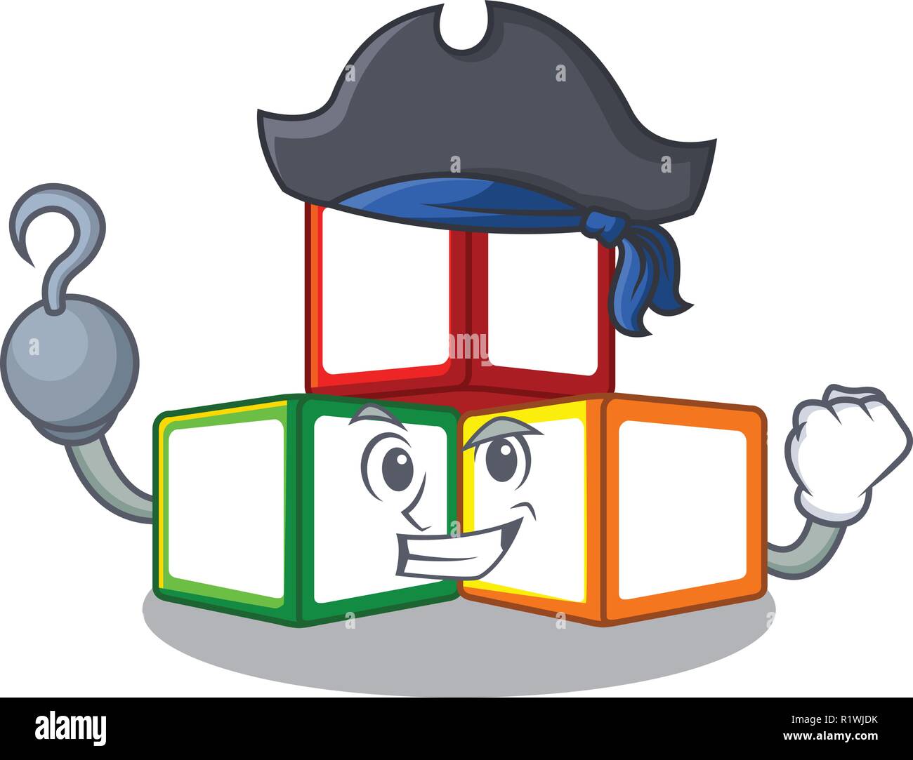 Pirate bright toy block bricks on cartoon Stock Vector Image & Art - Alamy
