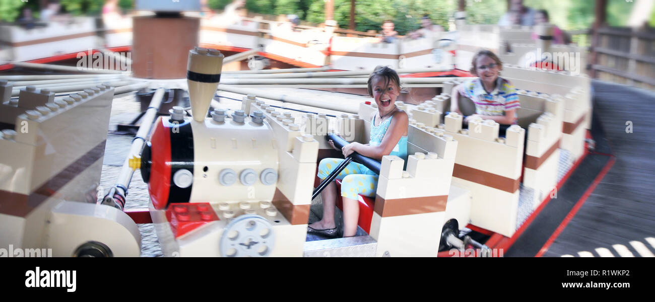 Editorial - LEGO miniland in Legoland Windsor theme park. Kids are ...