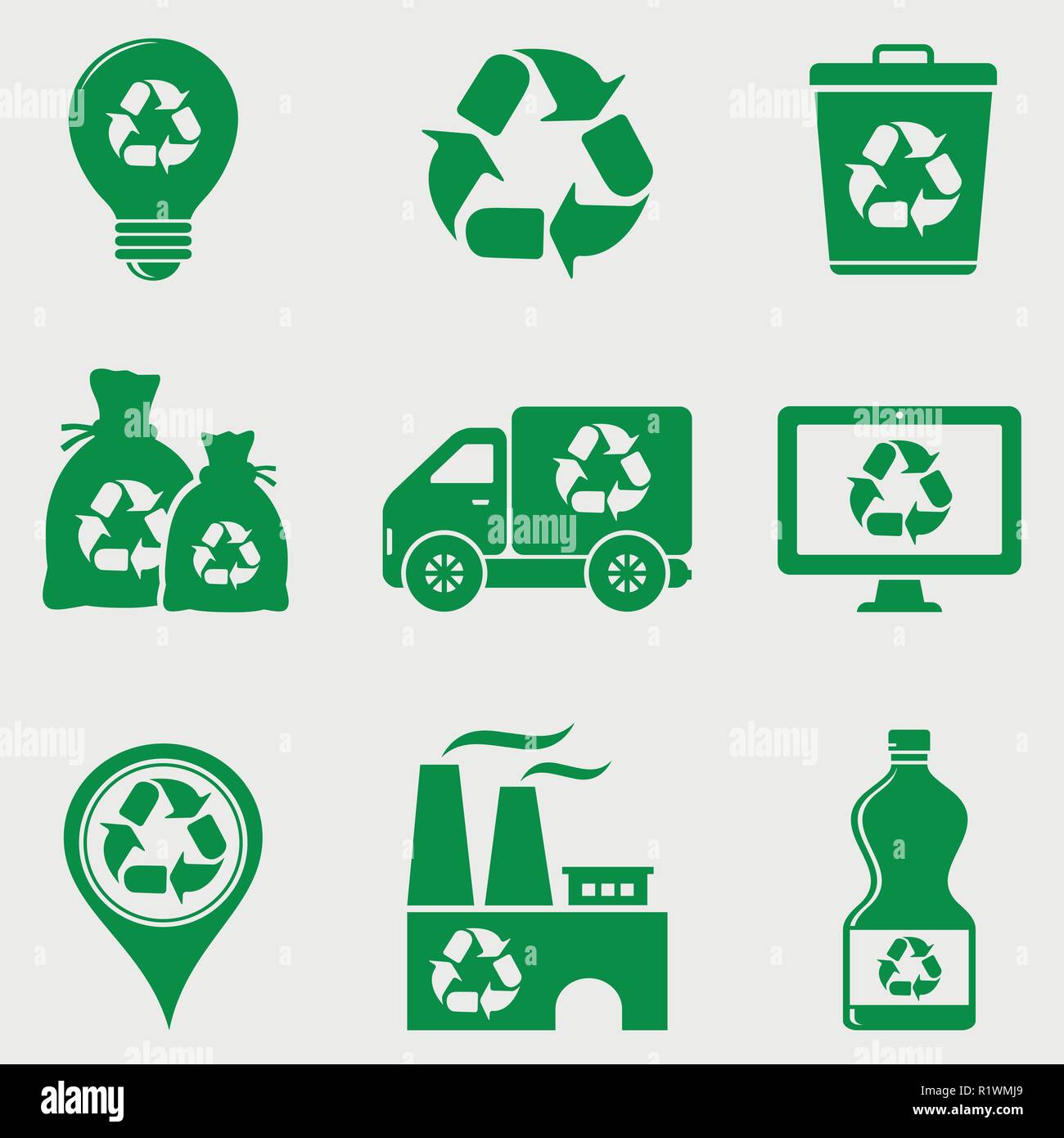 Recycle icons set Stock Vector Image & Art - Alamy