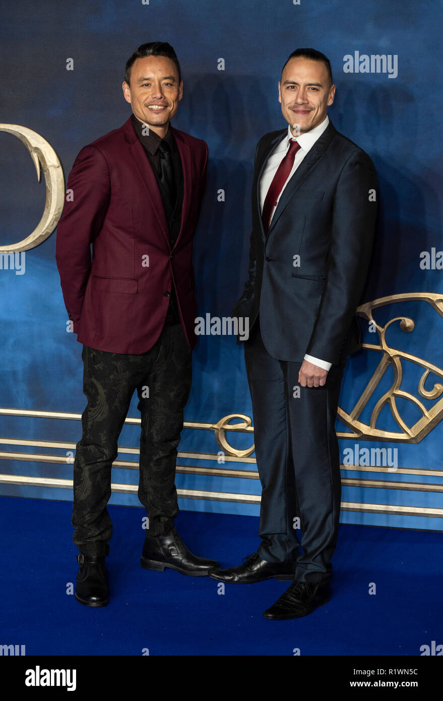 LONDON, ENGLAND - NOVEMBER 13: Simon Wan (L) attends the UK Premiere of ...