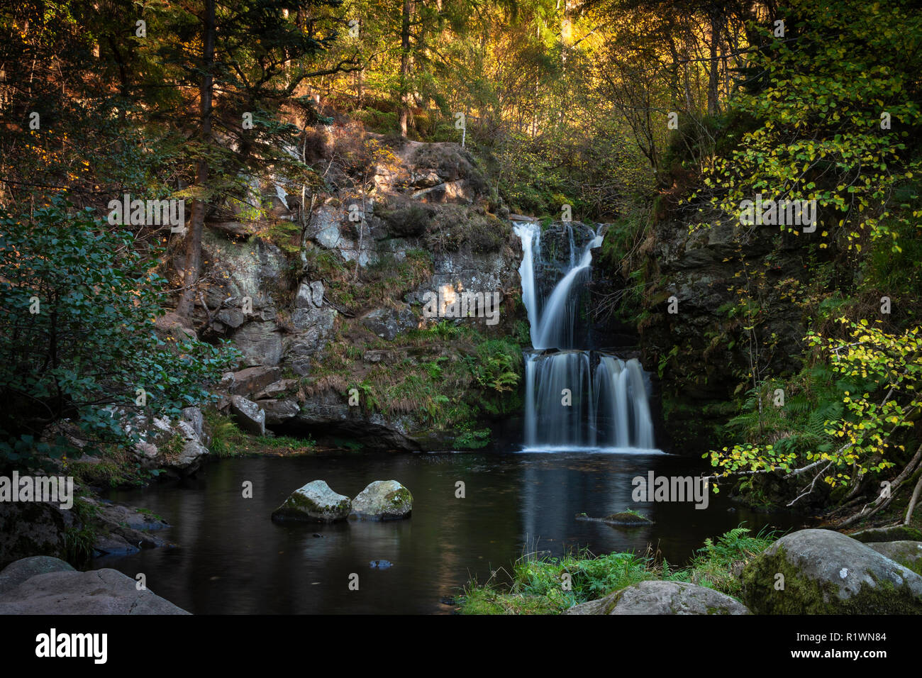 Linn Falls at Aberlour in Moray, Scotland Stock Photo - Alamy