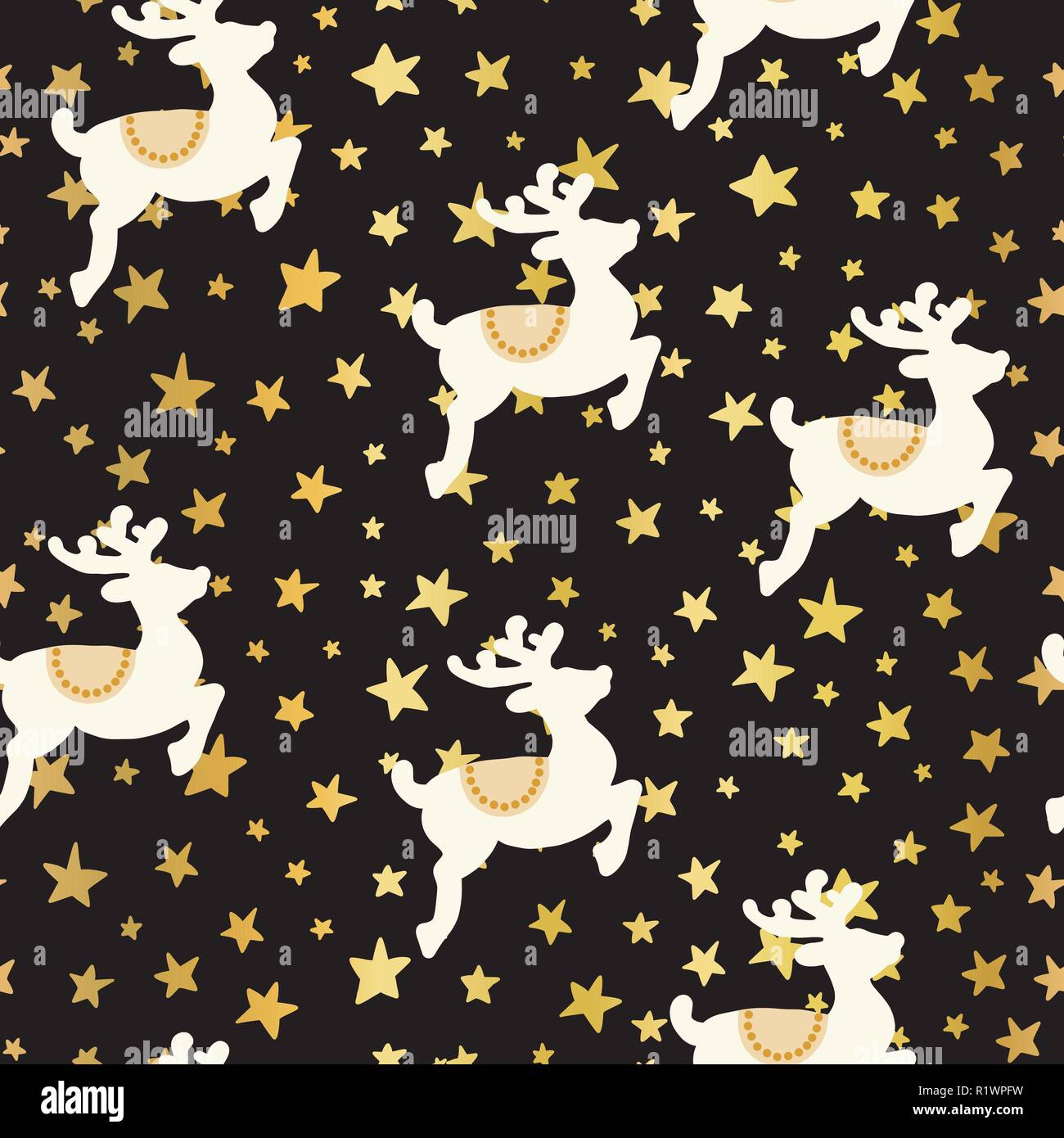 Reindeer pattern wallpaper hi-res stock photography and images - Alamy