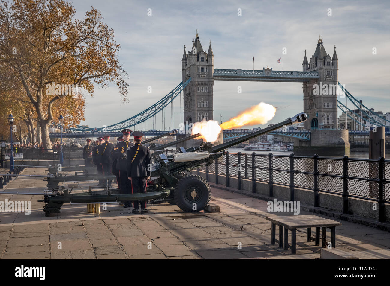 London, UK. 14th Nov 2018. Tower of London Royal Gun Salutes 70th ...