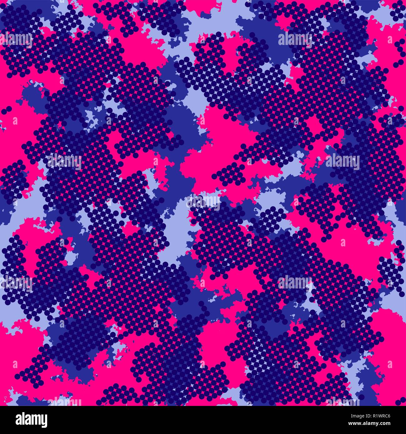 Fashion camo design. Color clouds seamless pattern vector. Trendy ...