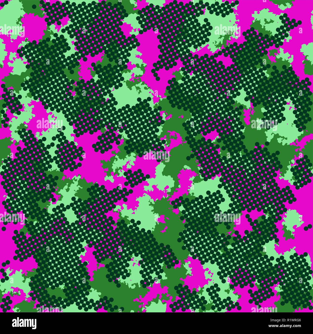 Fashion camo design. Color clouds seamless pattern vector. Trendy ...