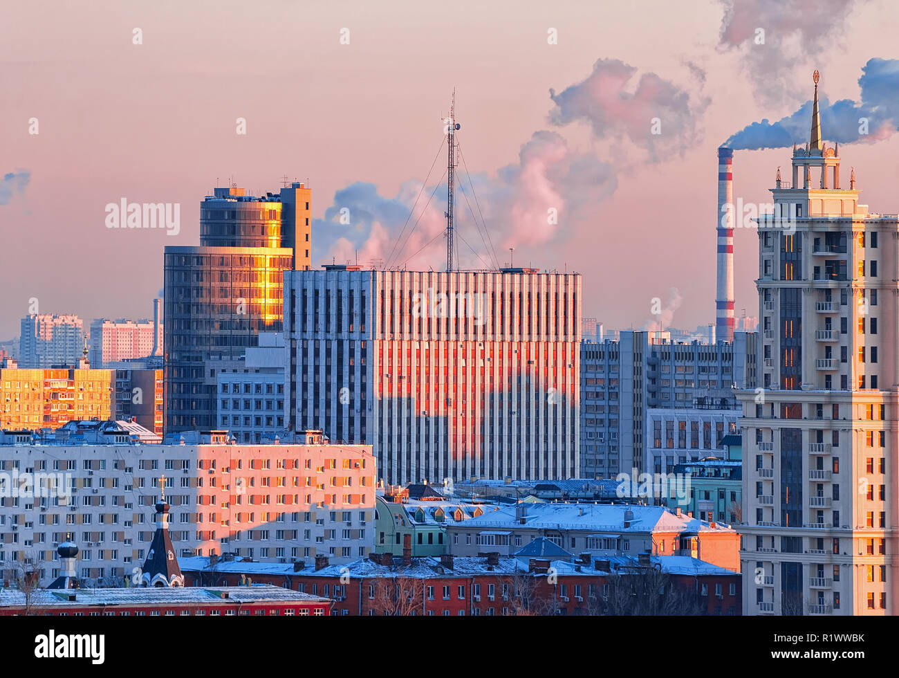 Aerial panorama moscow day night hi-res stock photography and images ...
