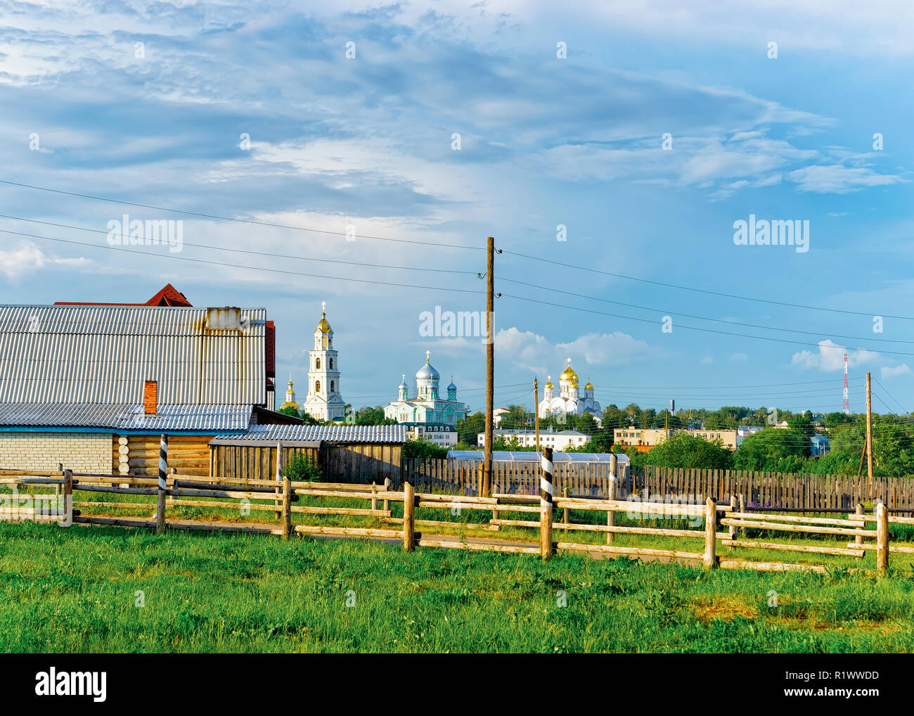 Holy Trinity Seraphim Diveevo monastery in Diveevo in Russia Stock ...
