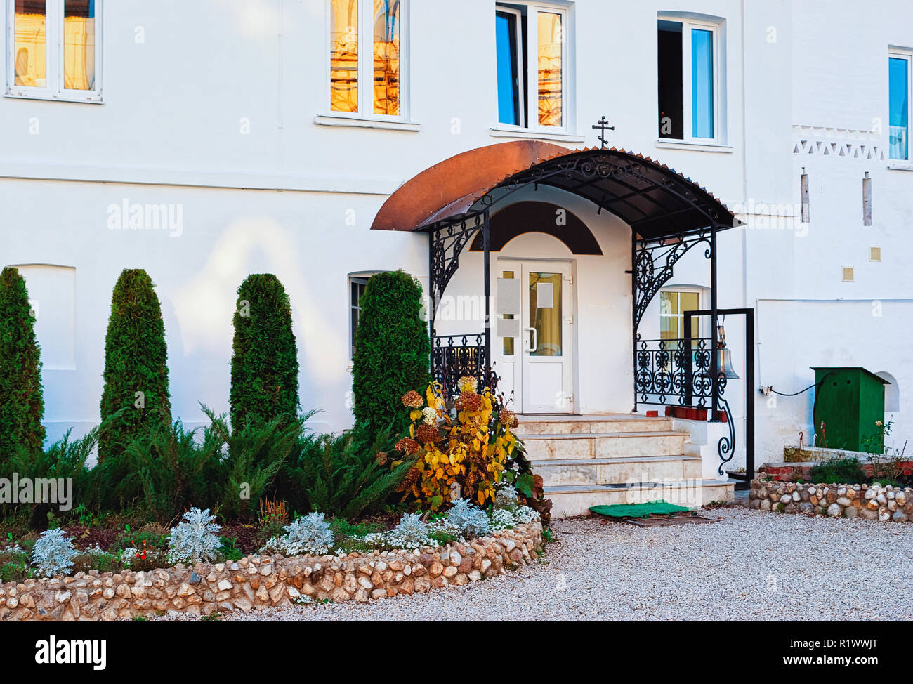 Entrance of Pafnutyevo-Borovsky monastery in Borovsk town in Russia ...
