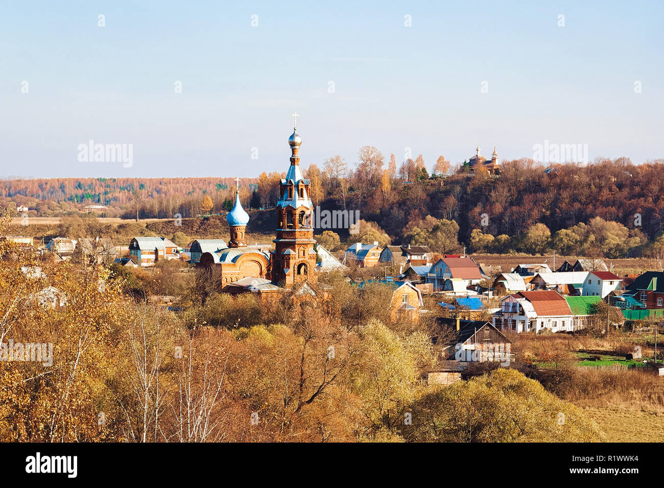 Scenery of Borovsk town in autumn in Russia Stock Photo - Alamy