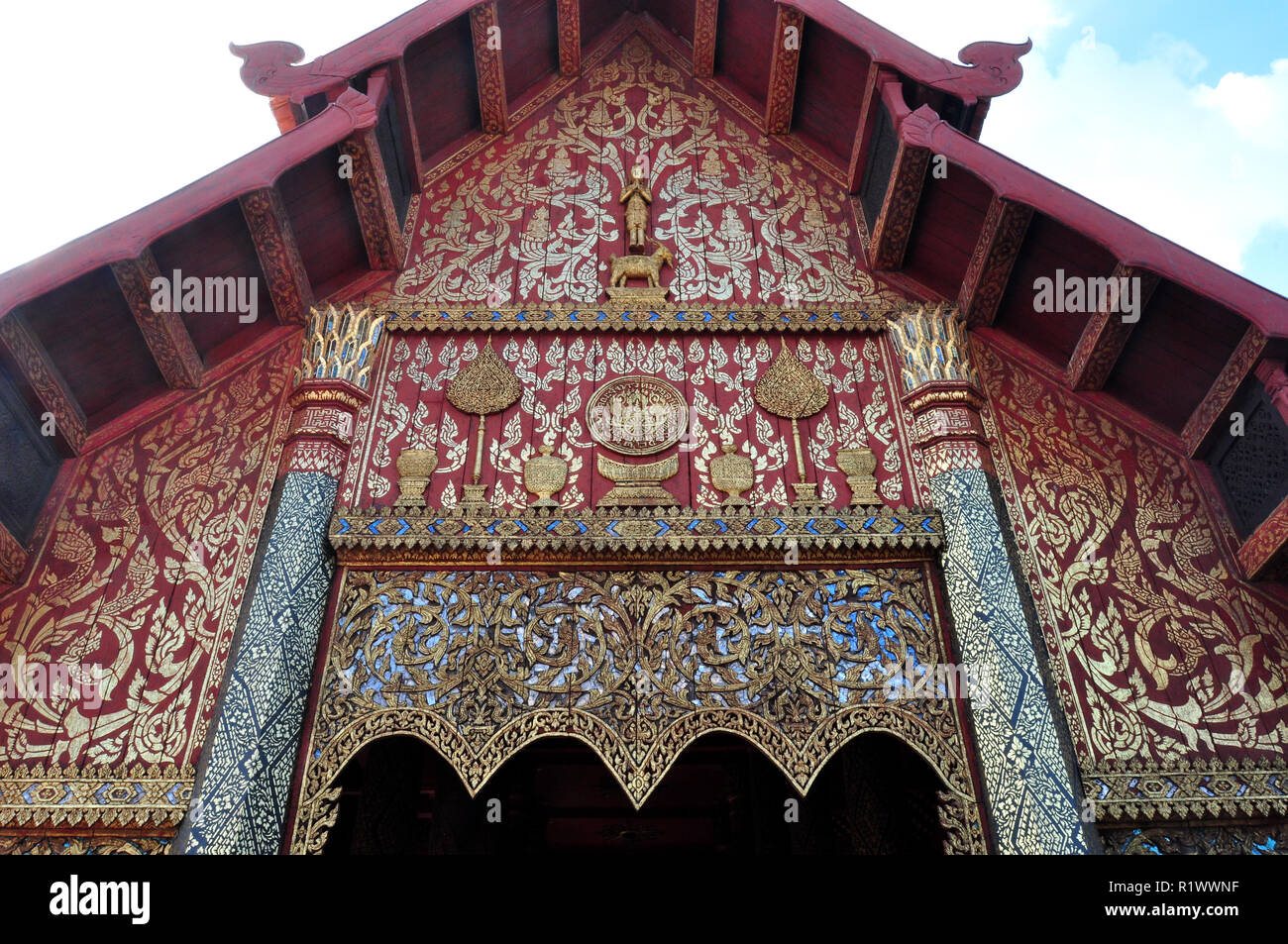 Temple, Gate and Gabel Field, Wat Phra That Lampang Luang, Lampang ...
