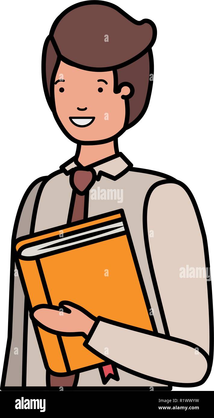 Man reading notebook Stock Vector Images - Alamy