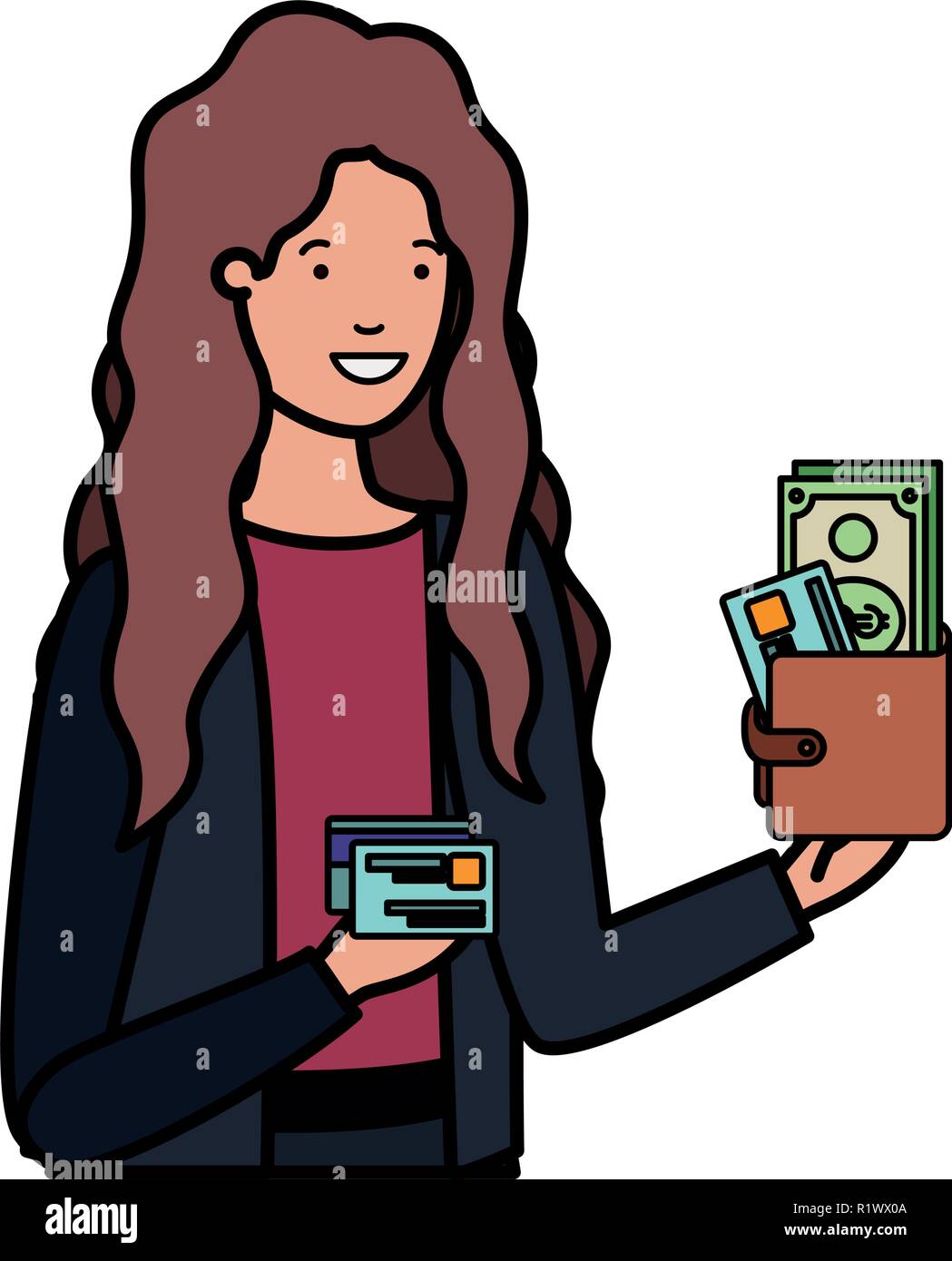 Credit card money avatar illustration hi-res stock photography and ...