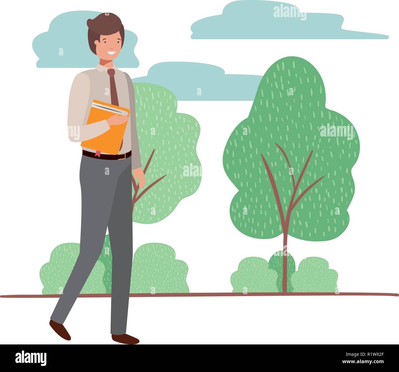 Cover page design landscape Cut Out Stock Images & Pictures - Alamy