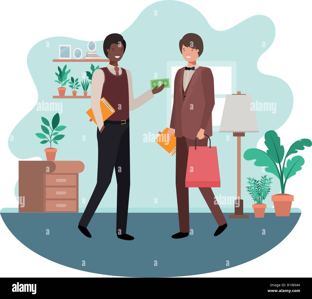 Man writing in bill book Stock Vector Images - Alamy