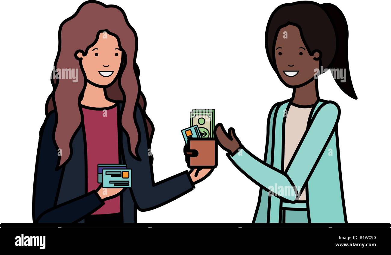 Credit card money avatar illustration Stock Vector Images - Alamy
