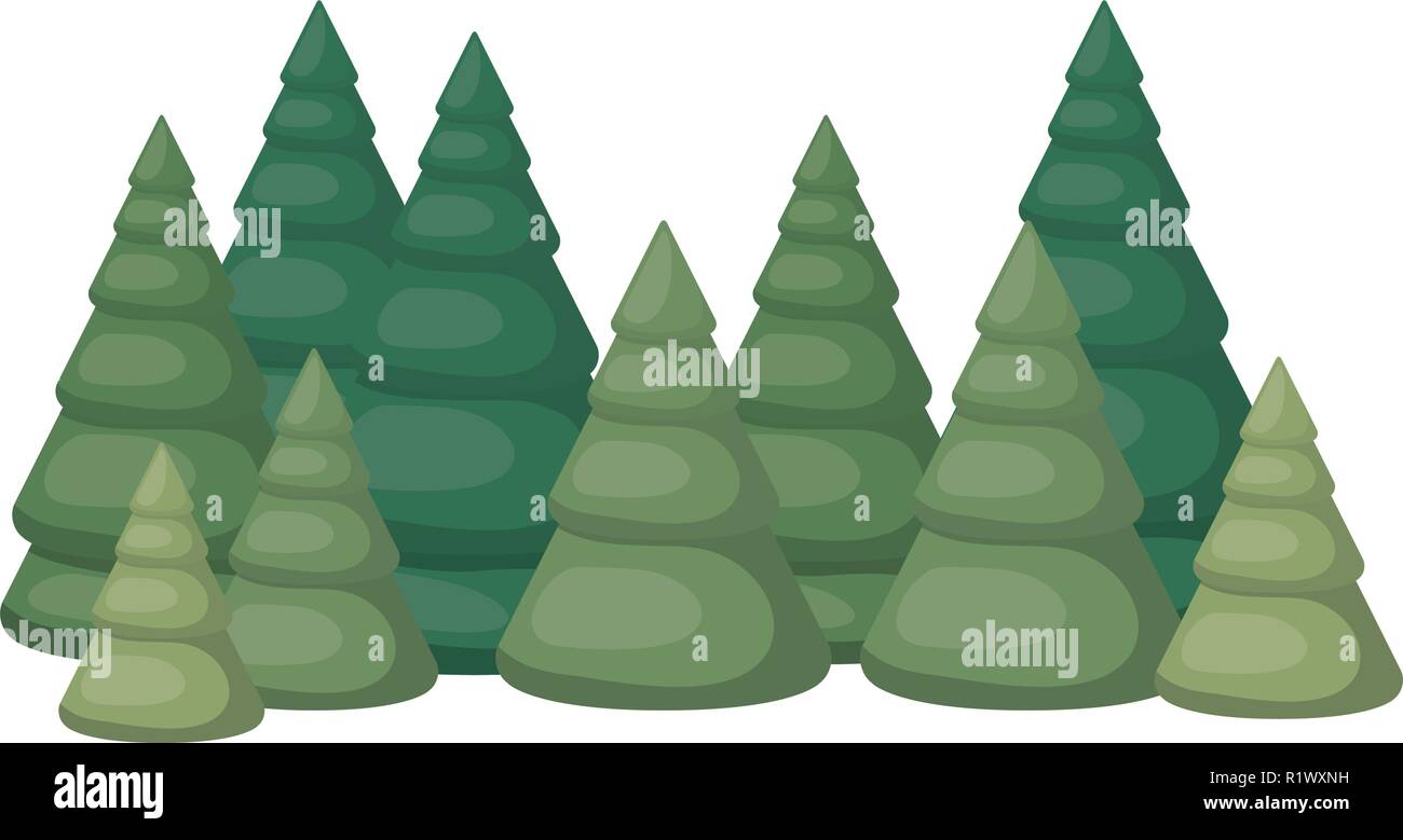 Pines and field background Stock Vector Images - Alamy