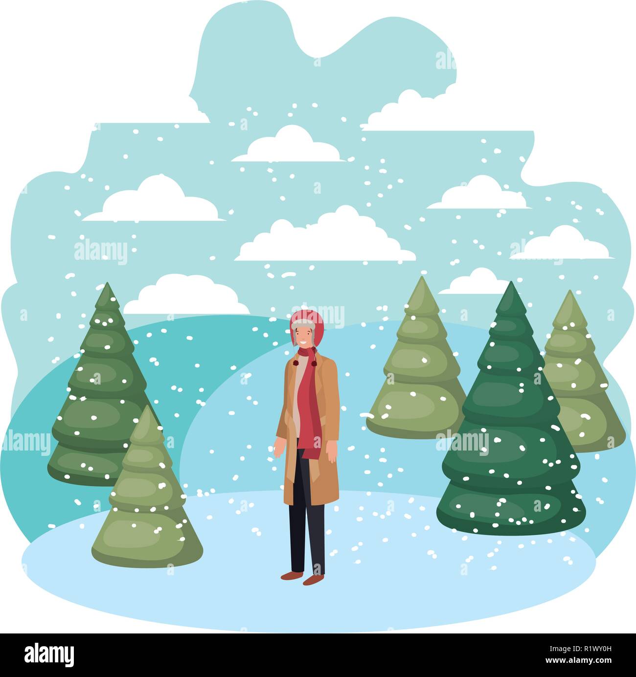 Young white pine tree Stock Vector Images - Alamy