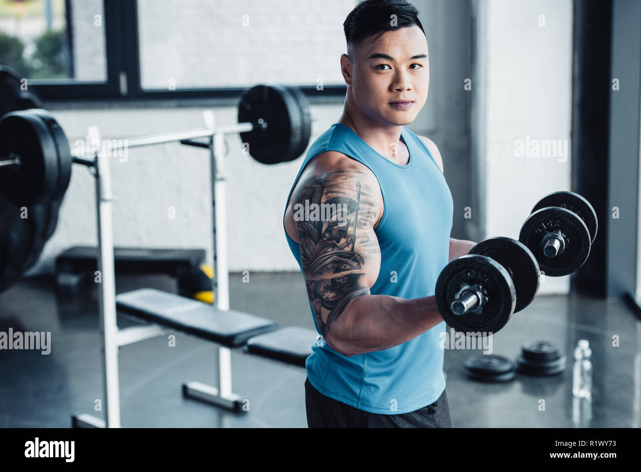 Asian man exercising fitness workout lunges crouching in silhouette on ...