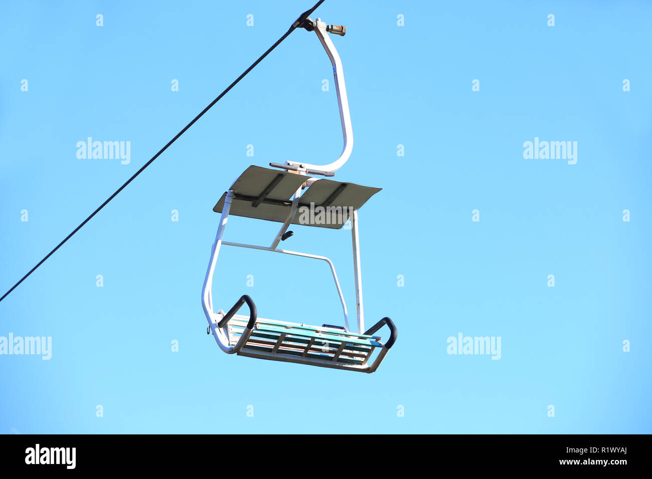 Cable car on ropeway leading Stock Photo - Alamy
