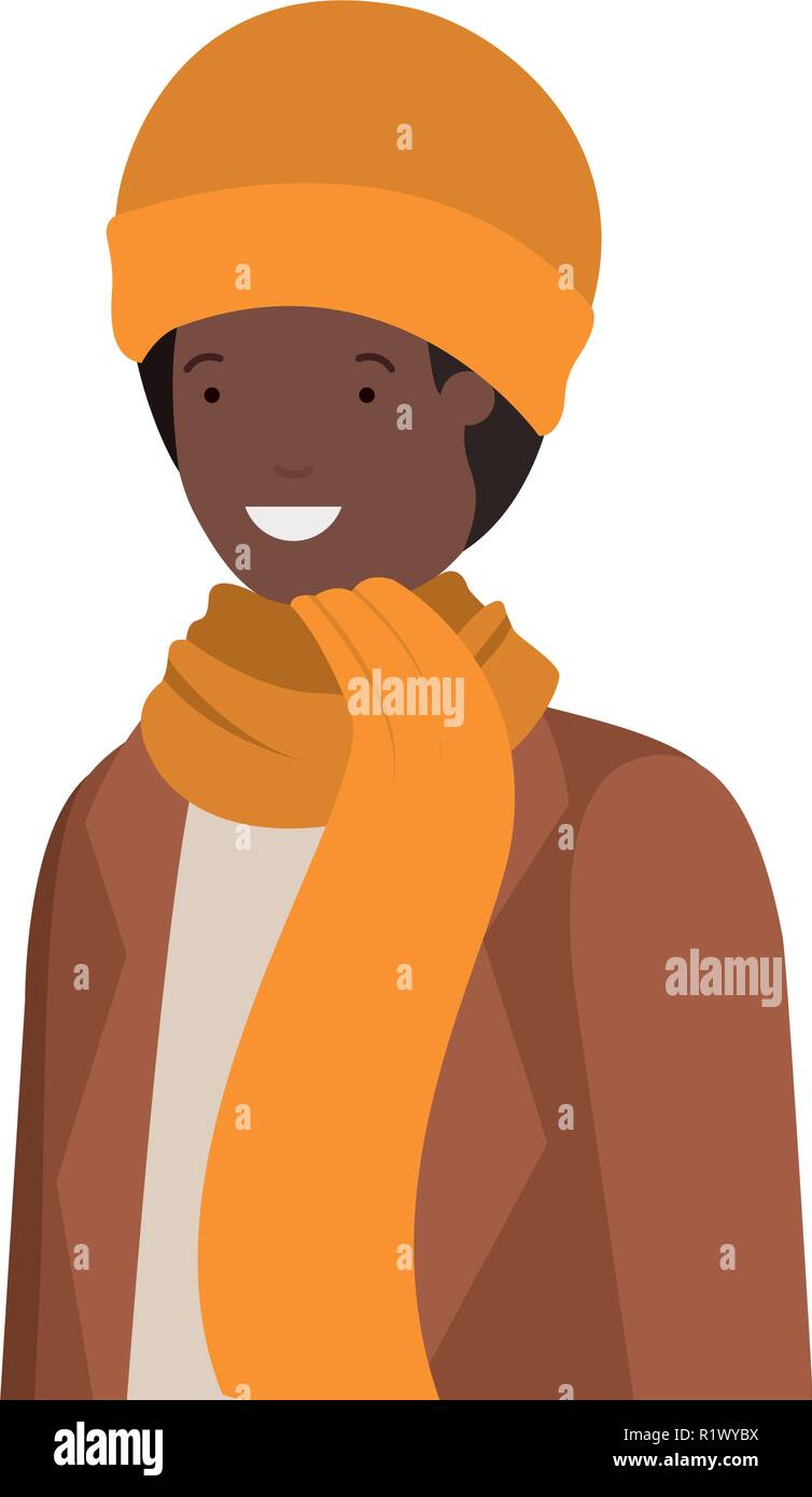 young man with winter clothes avatar character Stock Vector Image & Art ...