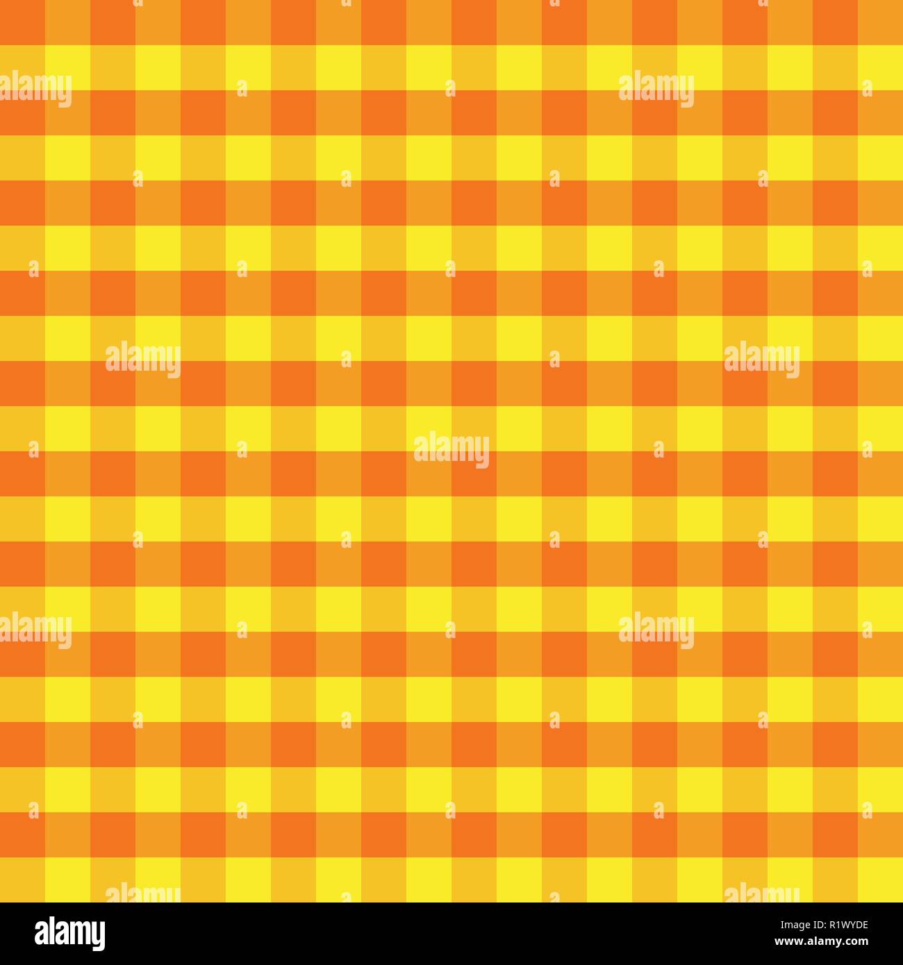 Yellow and orange plaids seamless pattern. Checkered seamless vector ...