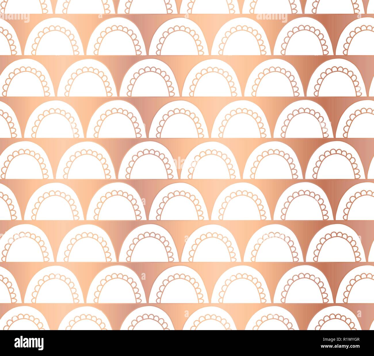 Copper foil Doodle arcs Vector abstract pattern Stock Vector Image ...