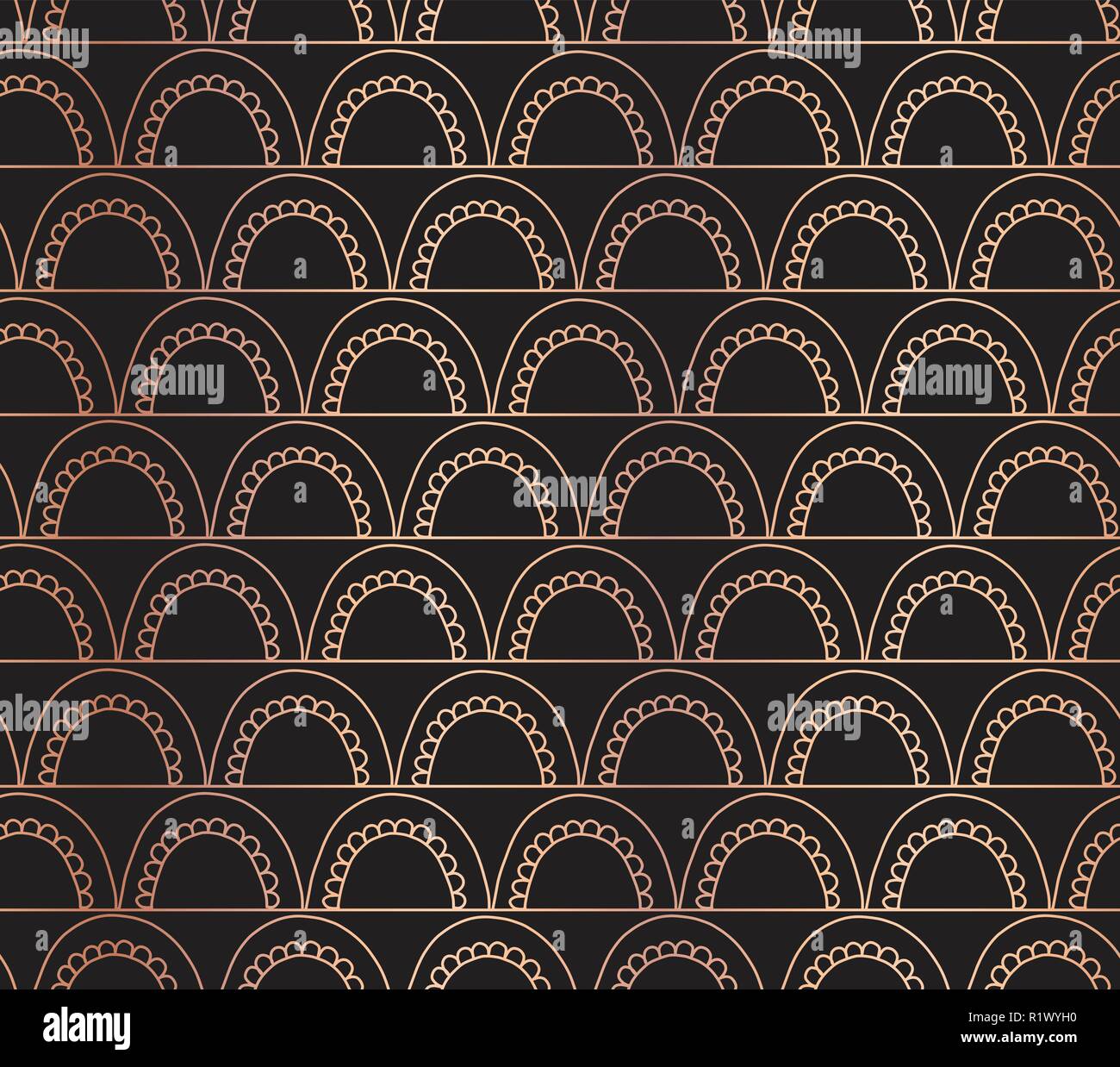 Rose gold foil Arcs Vector seamless background Stock Vector Image & Art ...