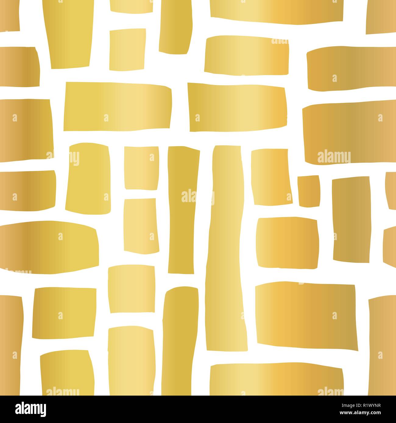 Gold foil Rectangle shapes hand drawn pattern Stock Vector Image & Art - Alamy