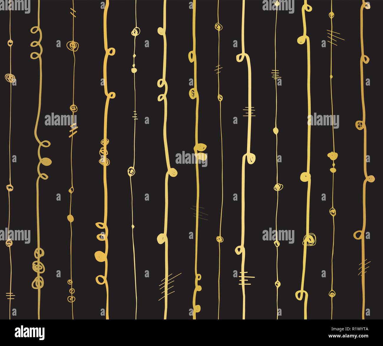 Gold foil hand drawn vertical lines pattern tile Stock Vector Image ...