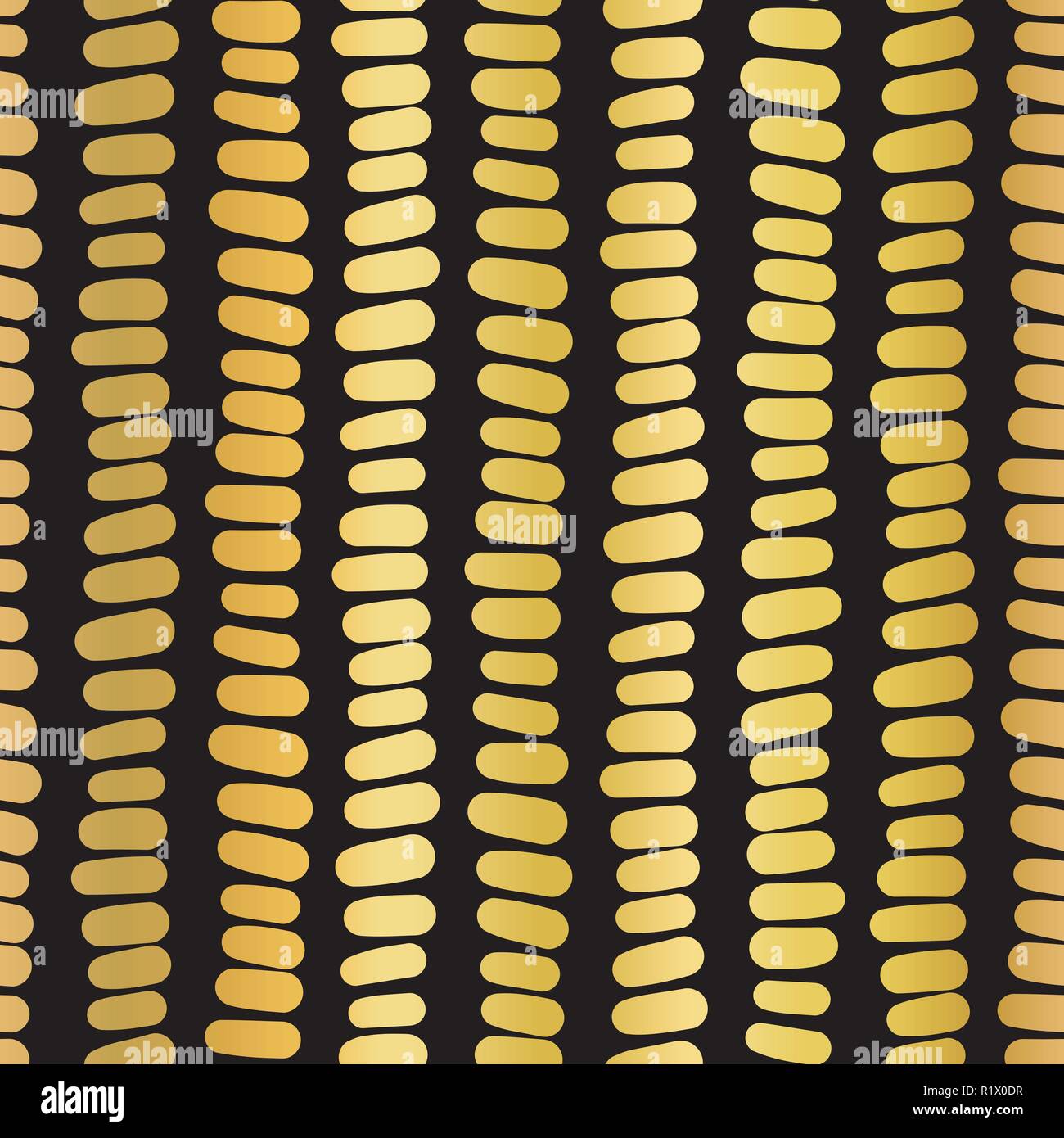 Gold foil vertical strokes seamless vector pattern. Horizontal golden ...